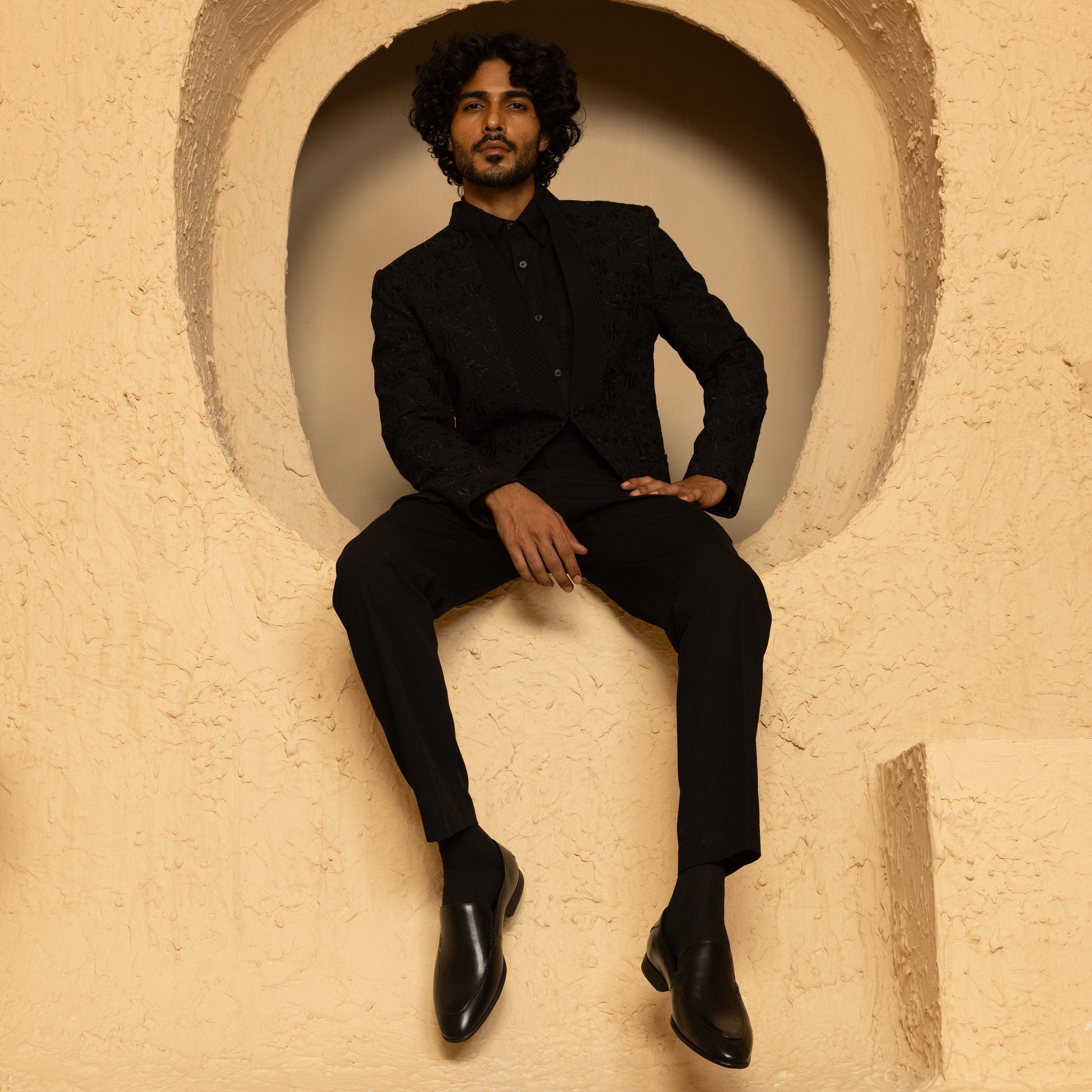 Onyx Classic Black Slip-Ons | Pierre Cardin Formal