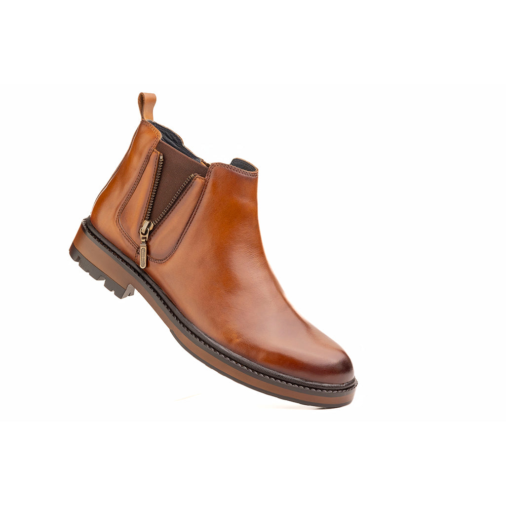 Pierre Cardin Men's Cognac Chelsea Boots | Modern Style