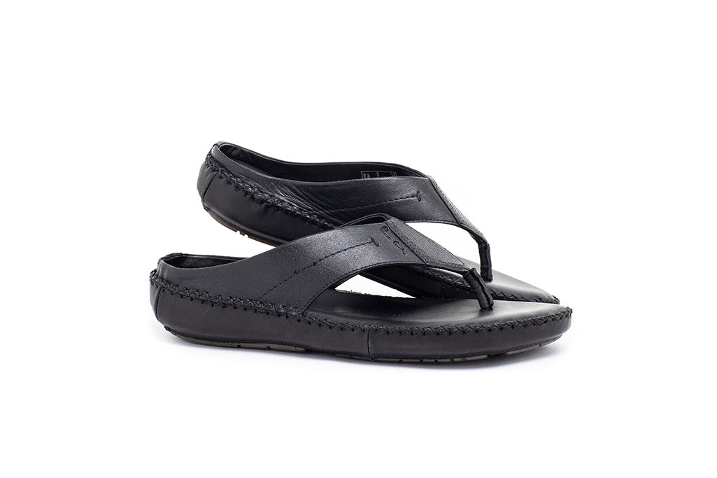 Pierre Cardin Executive Slippers | Black Leather