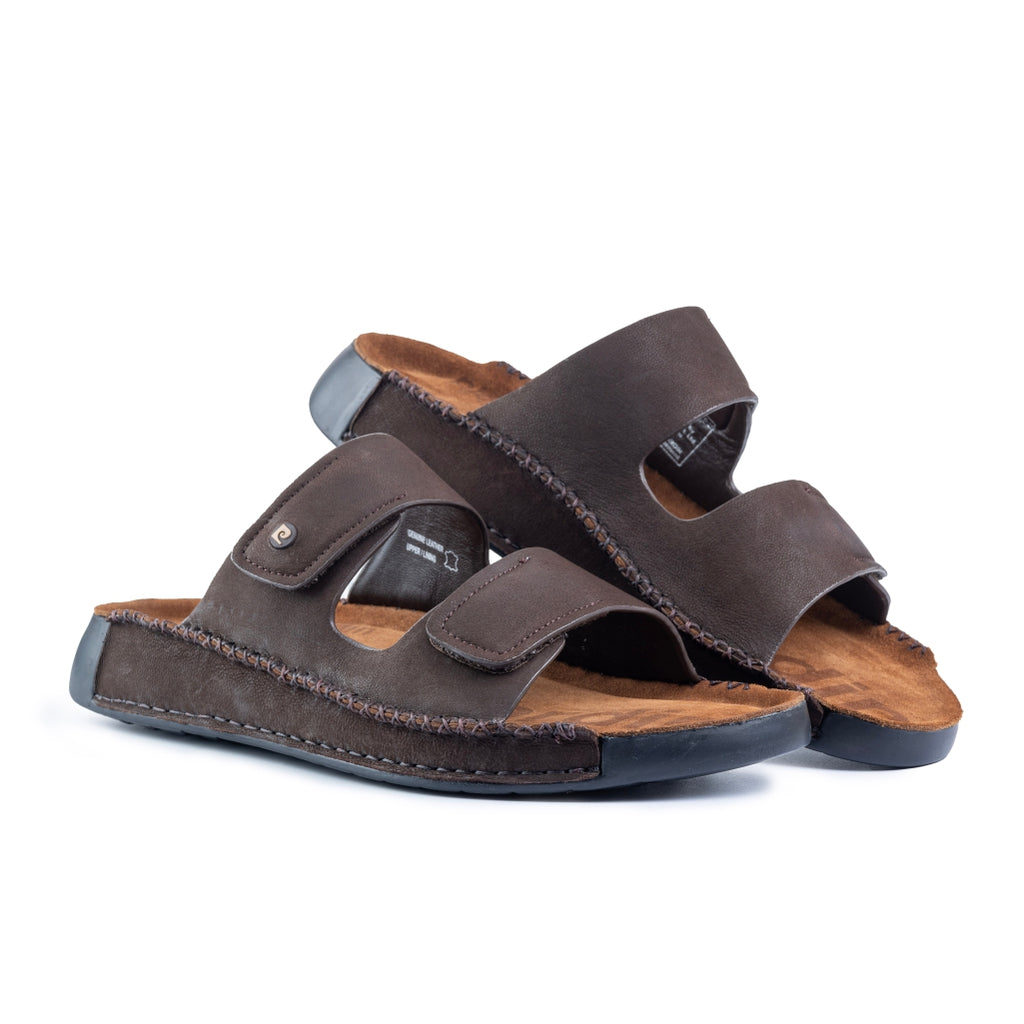Pierre Cardin Strapless Sandals | Cafe Nubuck for Men