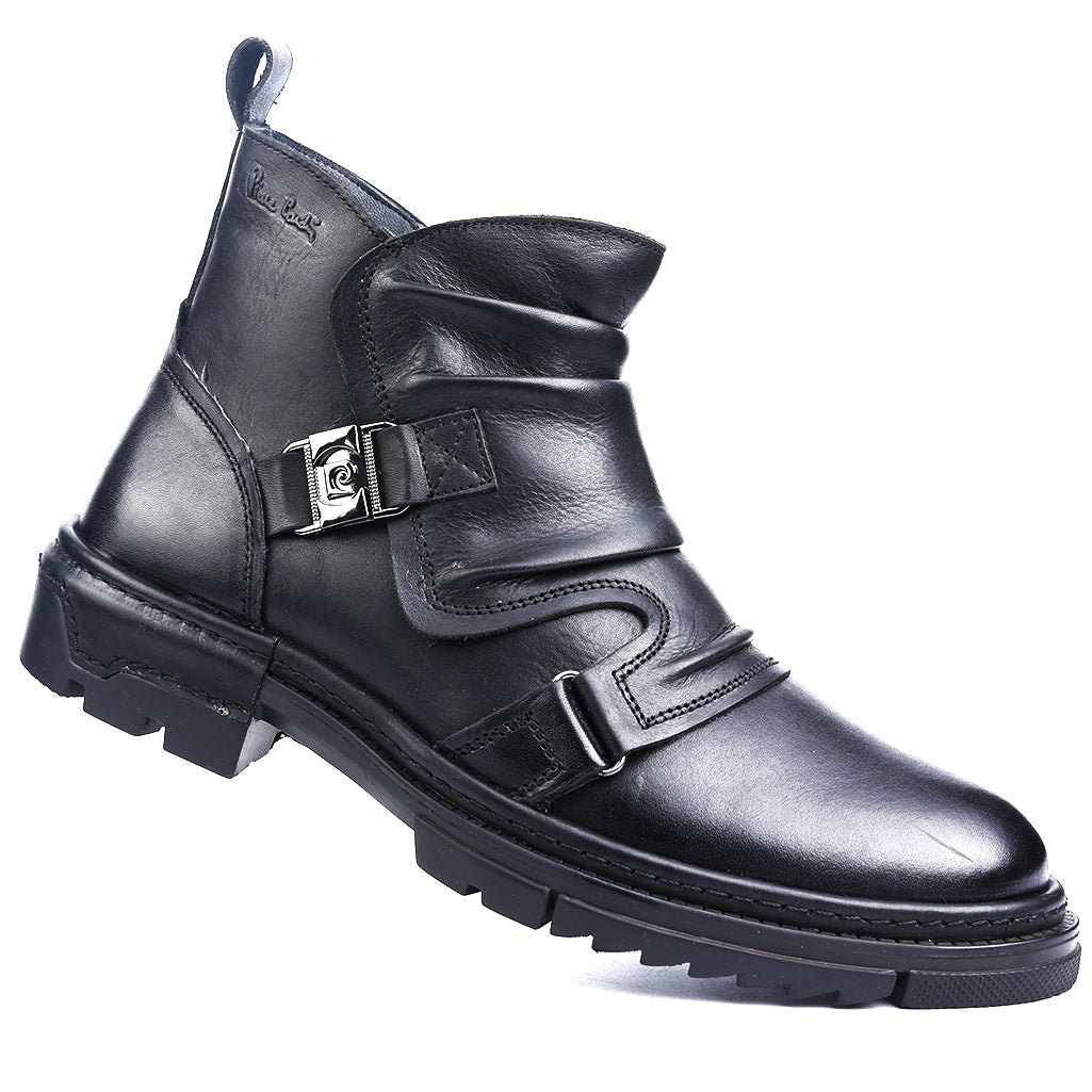Black Boots for Men | Premium Leather Boots by Pierre Cardin